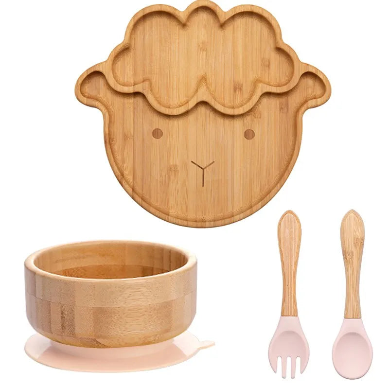 Sheep - Bamboo Tableware Set – Sprout & Bamboo